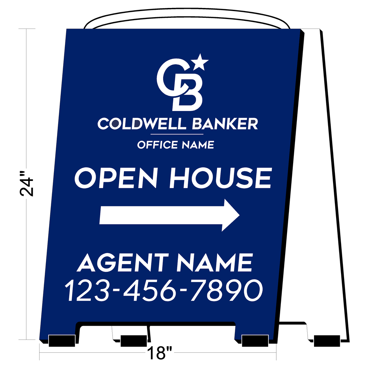 Coldwell Banker Custom Open House A-Frame Sign – Buz White Sign & Design