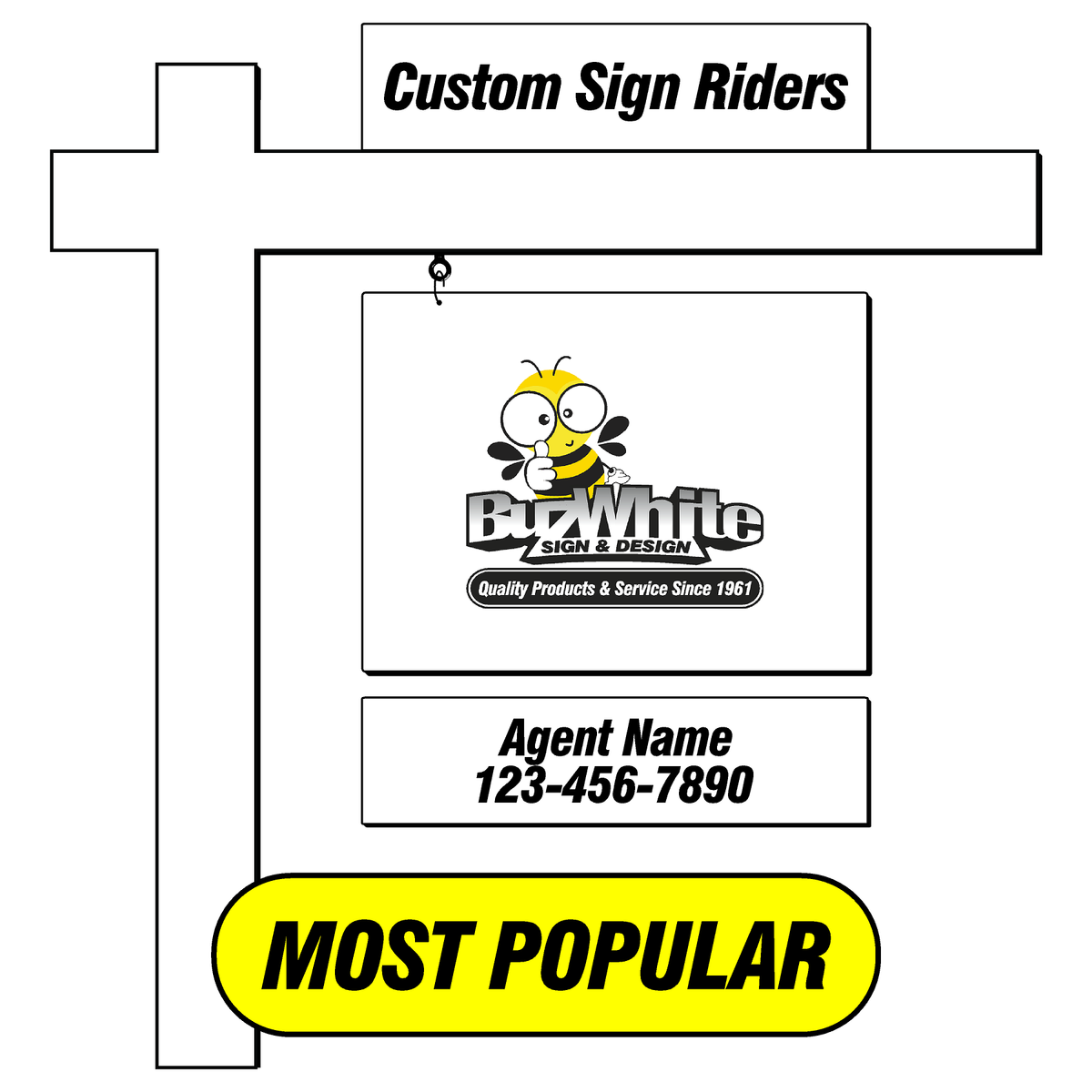 Custom Real Estate Sign Riders|Agent Name Riders|Pending|Sold – Buz ...