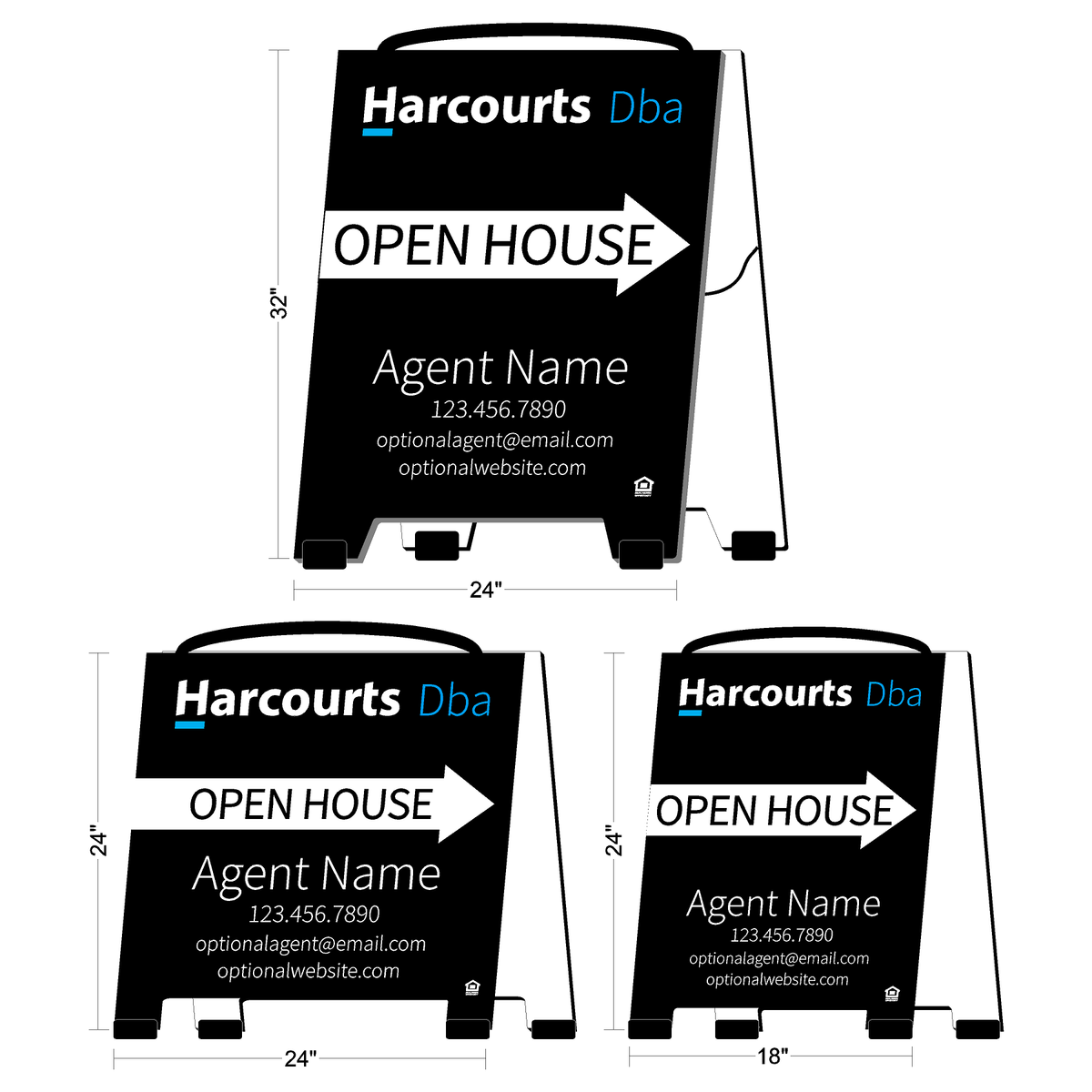 Harcourts Open House A-Frame Sign – Buz White Sign & Design