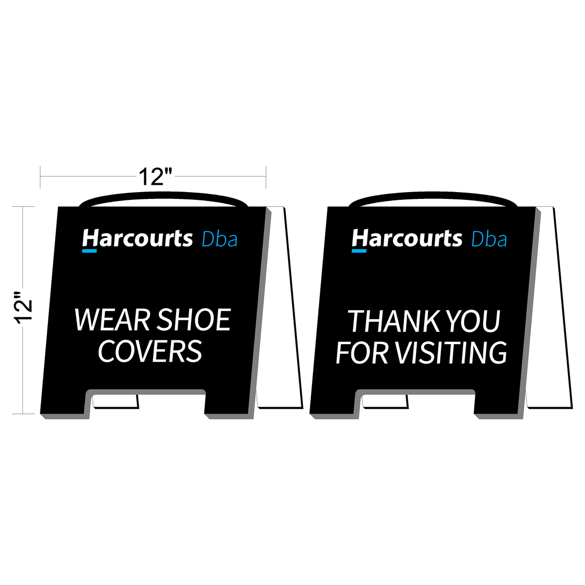 Harcourts Open House Remove Shoes Sign – Buz White Sign & Design