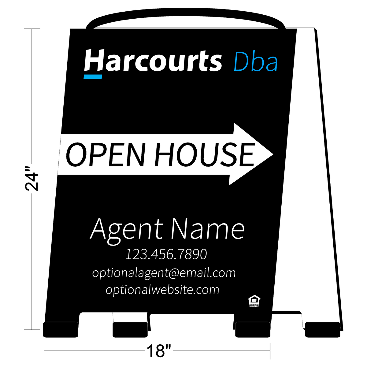 Harcourts Open House A-Frame Sign – Buz White Sign & Design