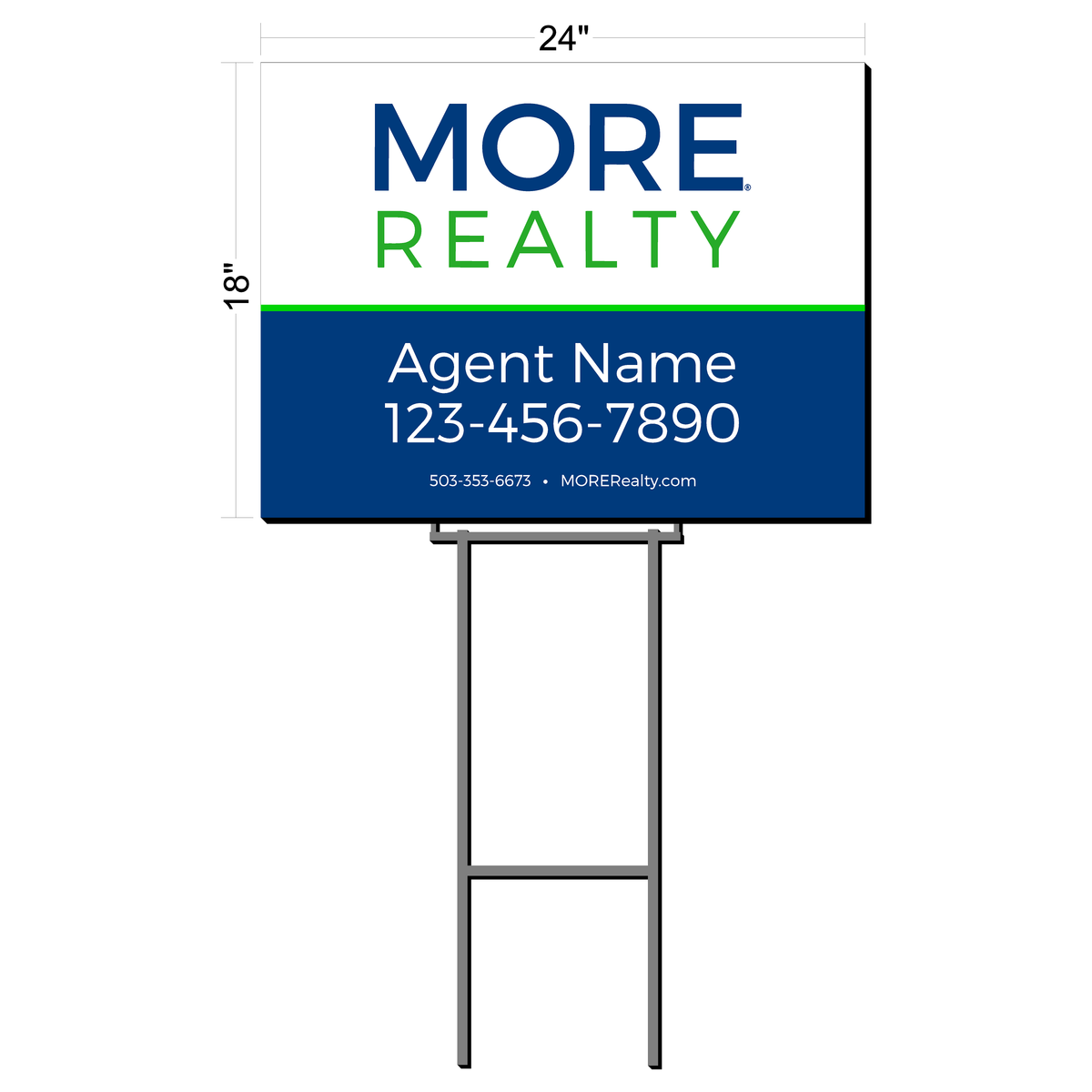 MORE Realty Custom Listing Signs Plastic (2 Pack) – Buz White Sign & Design