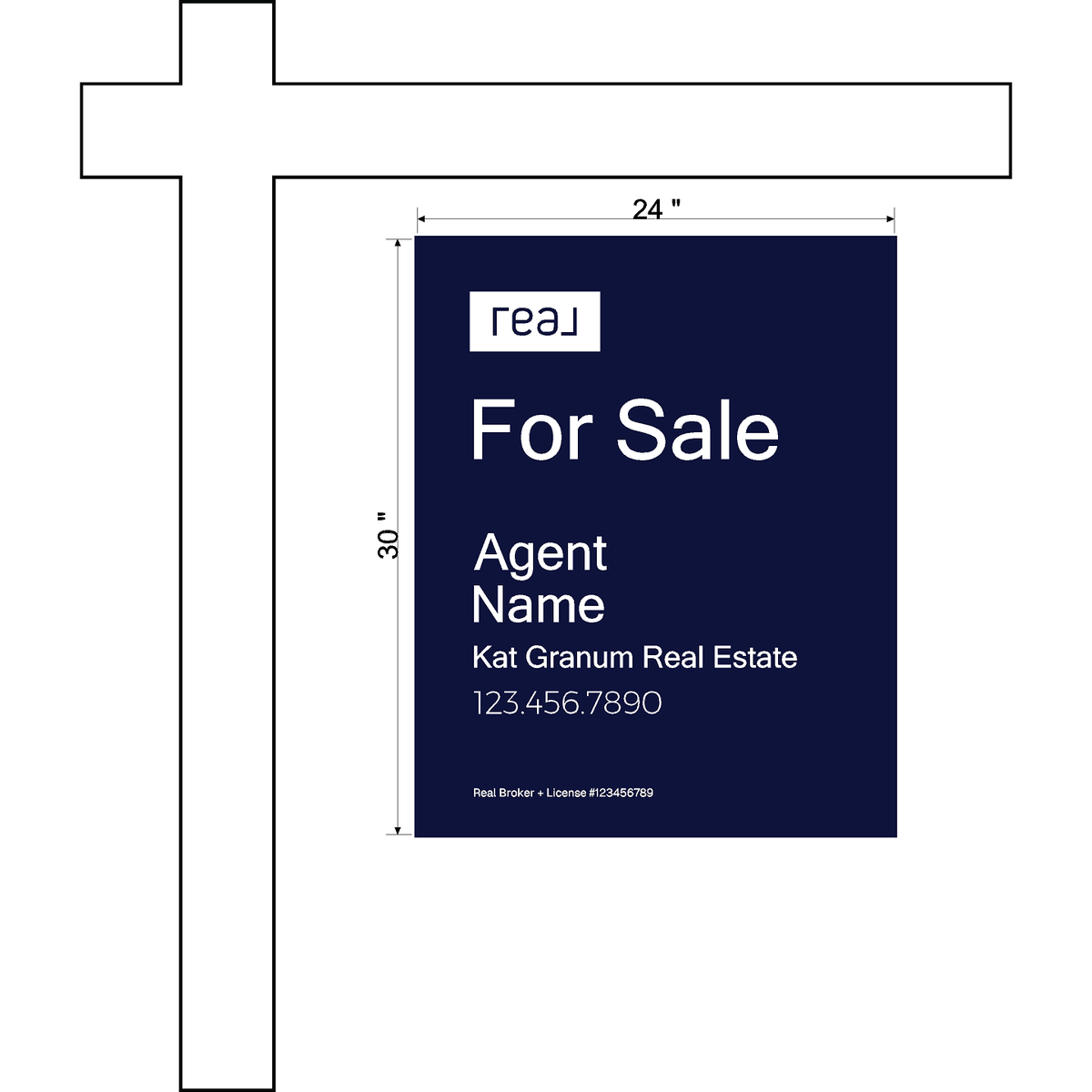 Real Kat Granum Listing Signs – Buz White Sign & Design