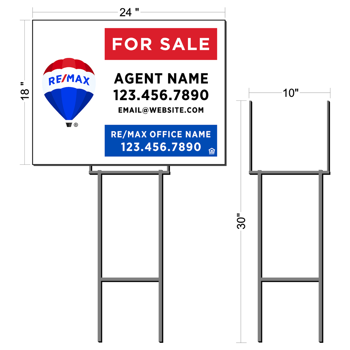 Remax Real Estate Signs – Buz White Sign & Design