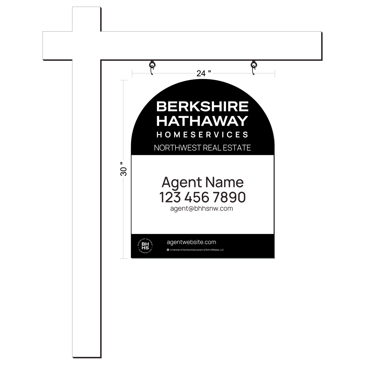 Berkshire Hathaway HomeServices Listing Sign 30x24 – Buz White Sign ...
