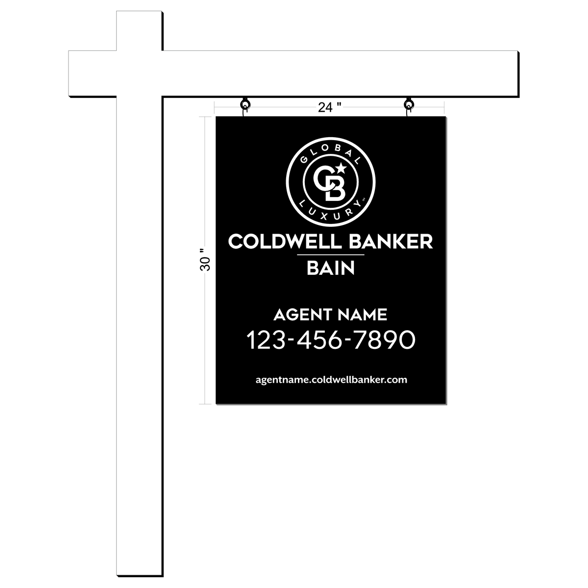 Coldwell Banker Global Luxury Listing Signs – Buz White Sign & Design