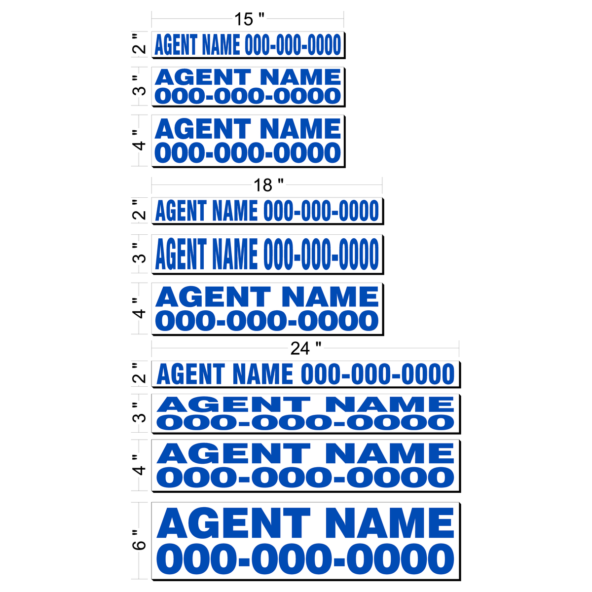 Custom Stickers (12 pack) Choose your size! – Buz White Sign & Design