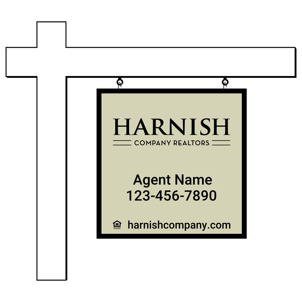 Harnish Company Realtors Custom Listing Sign – Buz White Sign & Design