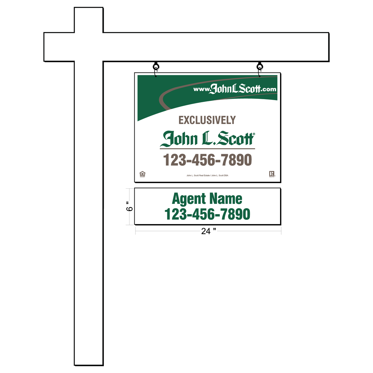 John L Scott Custom Agent Sign Riders – Buz White Sign & Design