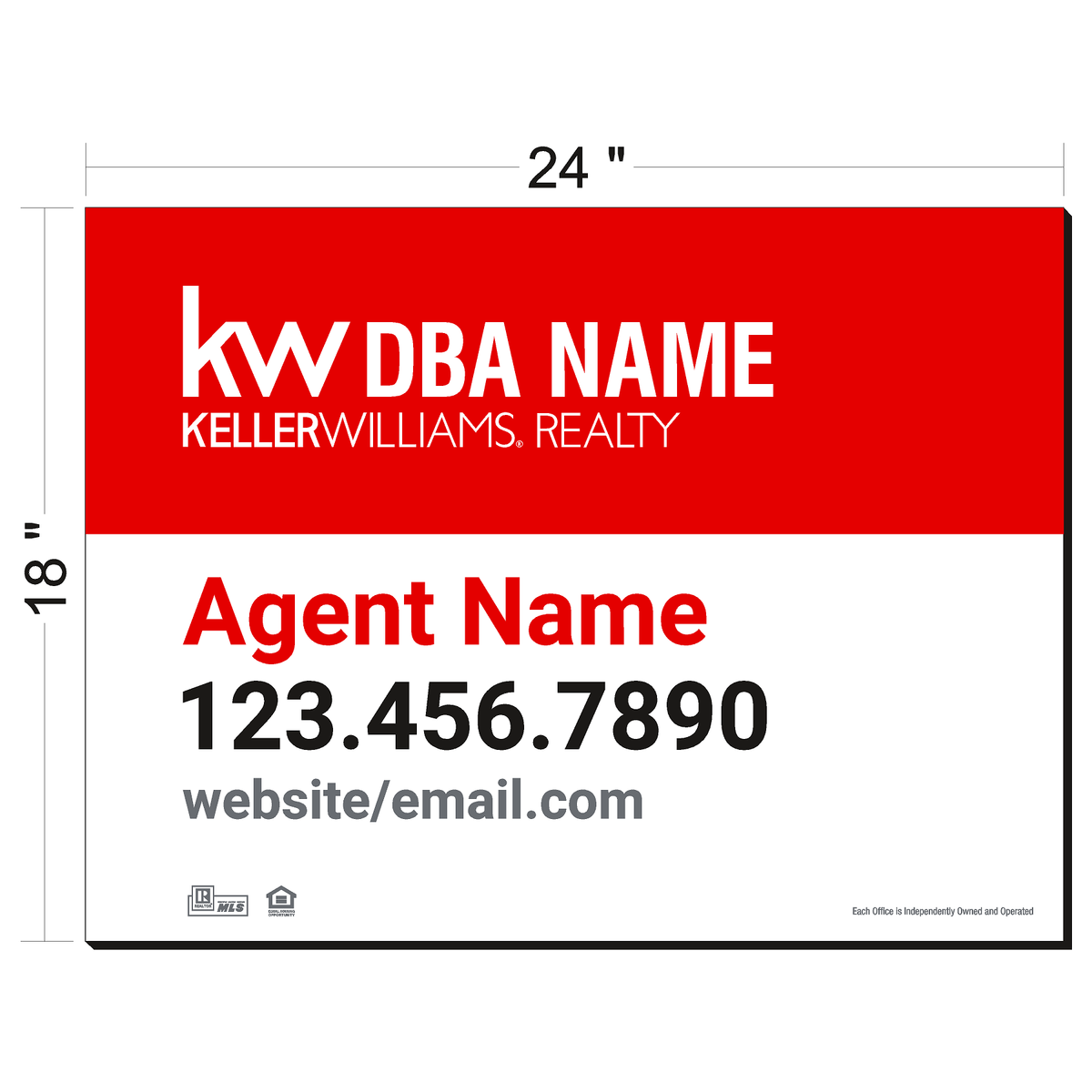 Keller Williams Custom Listing Signs – Buz White Sign & Design