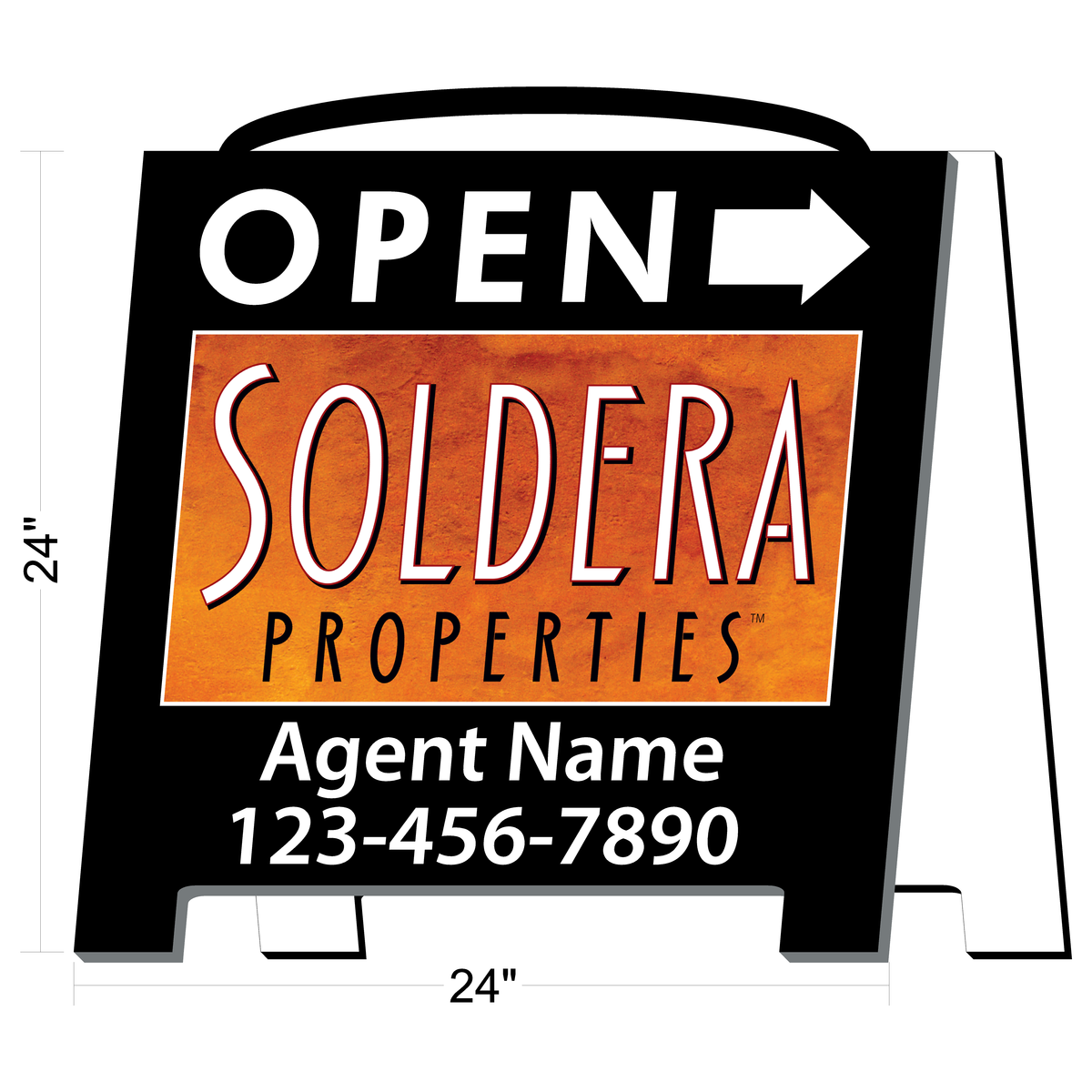 Soldera Open House A-Frame Sign – Buz White Sign & Design