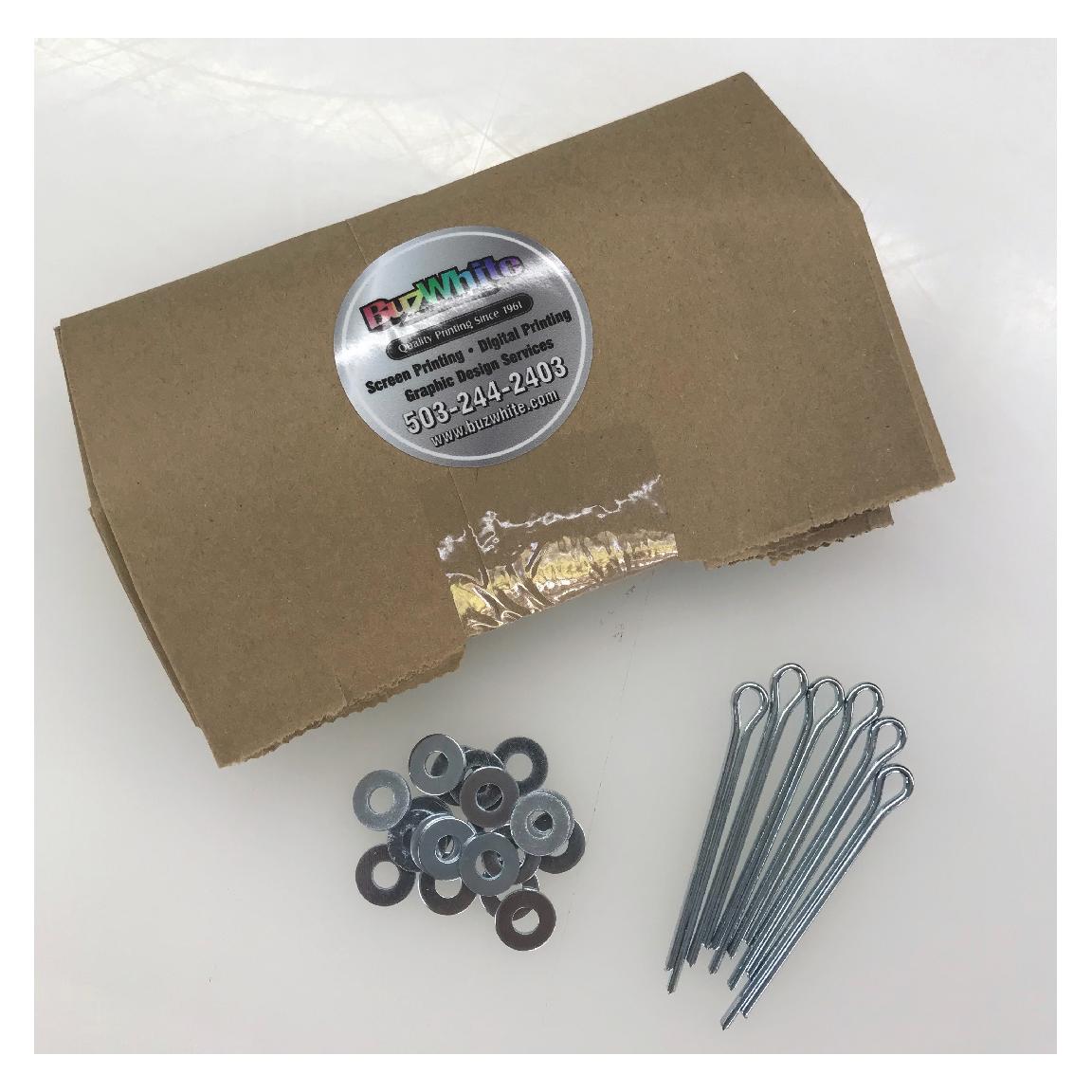 Cotter Pins & Washers for Wood Stakes – Buz White Sign & Design